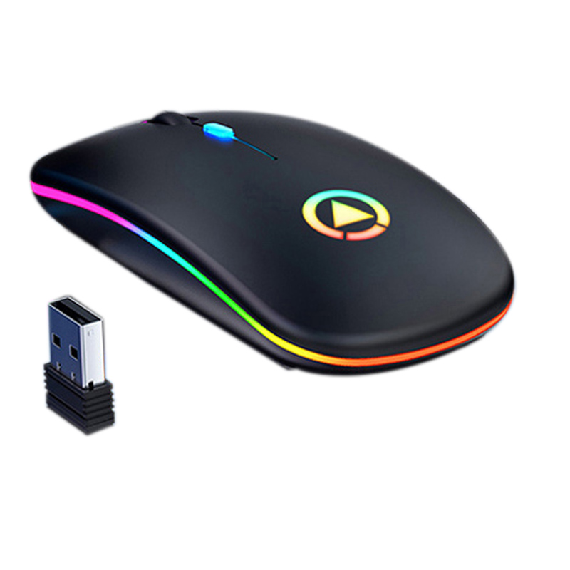 Adjustable rgb a2 rechargeable wireless mouse