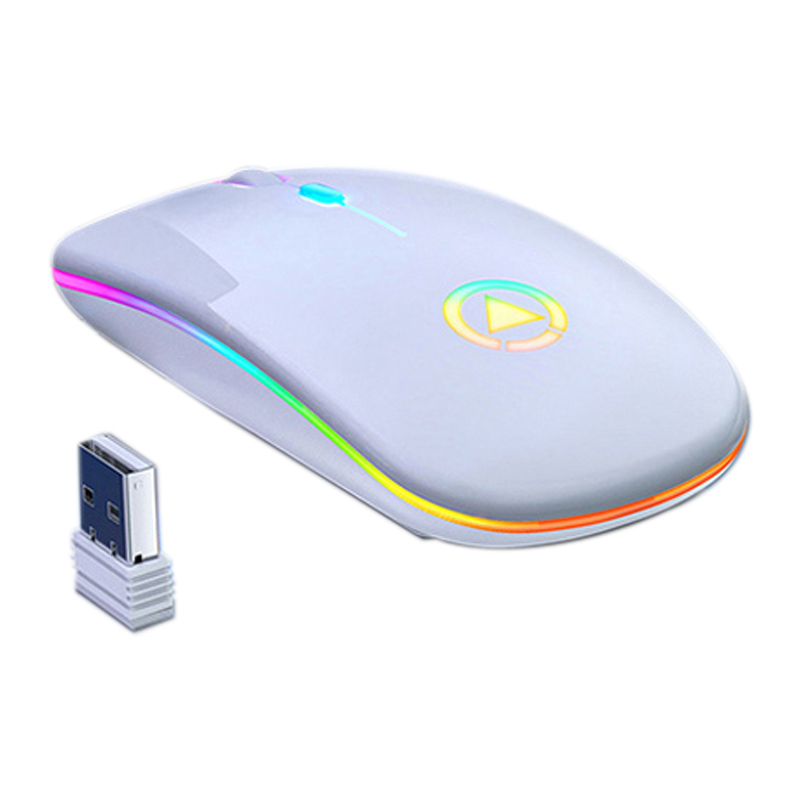 Adjustable rgb a2 rechargeable wireless mouse