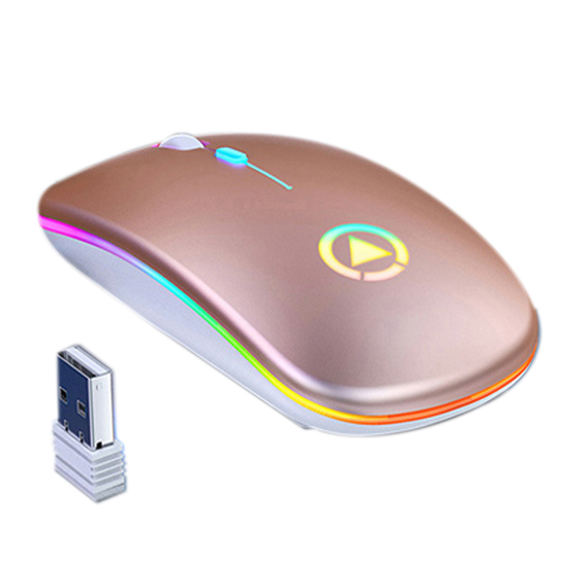 Adjustable rgb a2 rechargeable wireless mouse