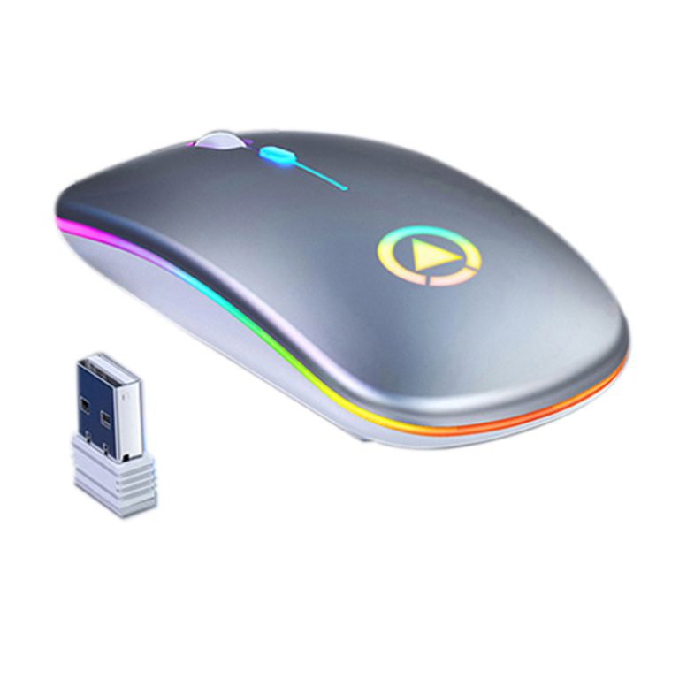 Adjustable rgb a2 rechargeable wireless mouse