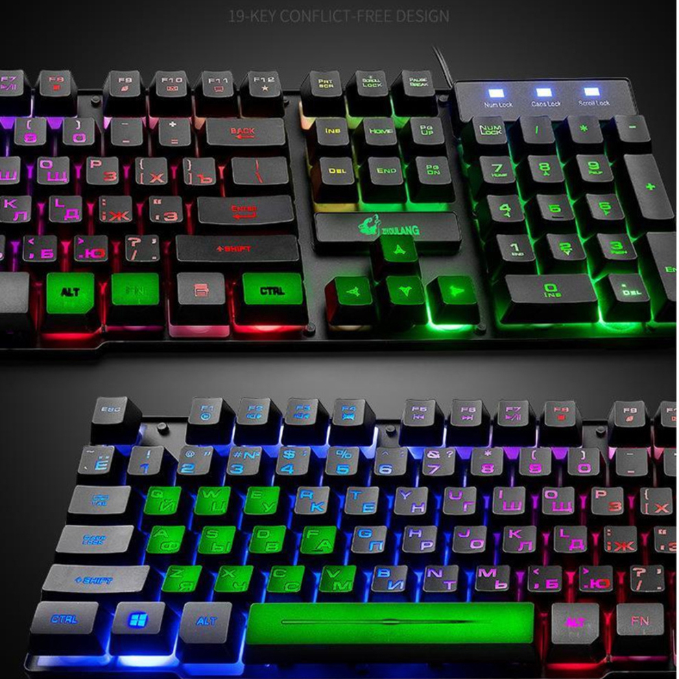 Backlit rgb gaming keyboard for gamer