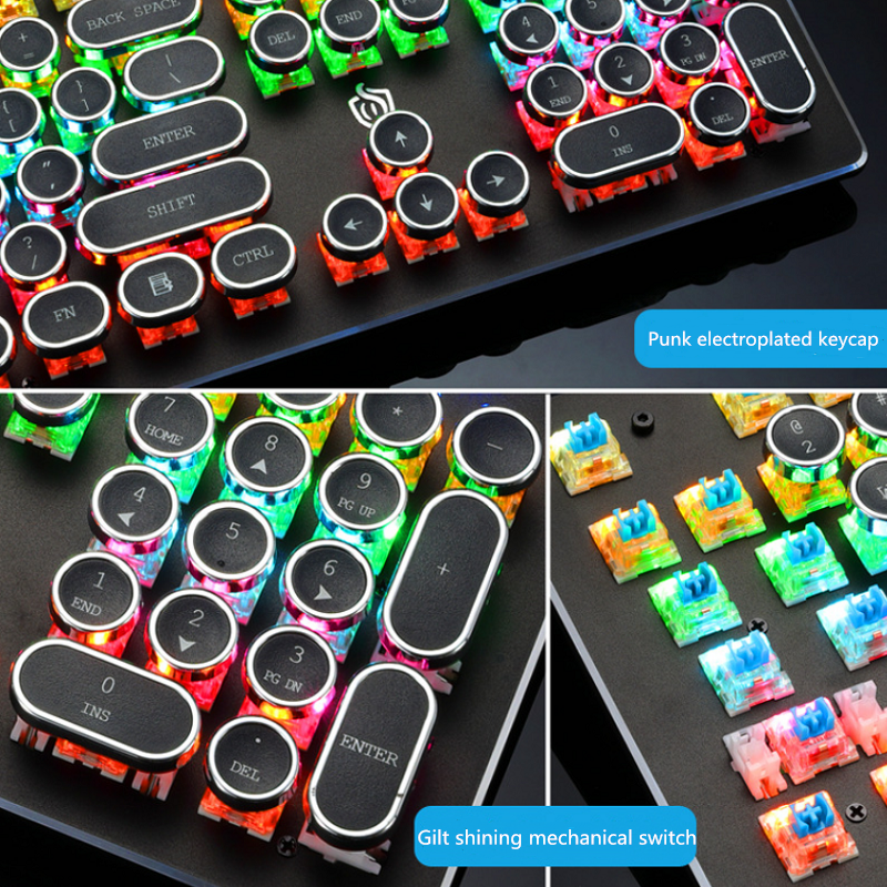 Customize personalized retro punk mechanical keyboard