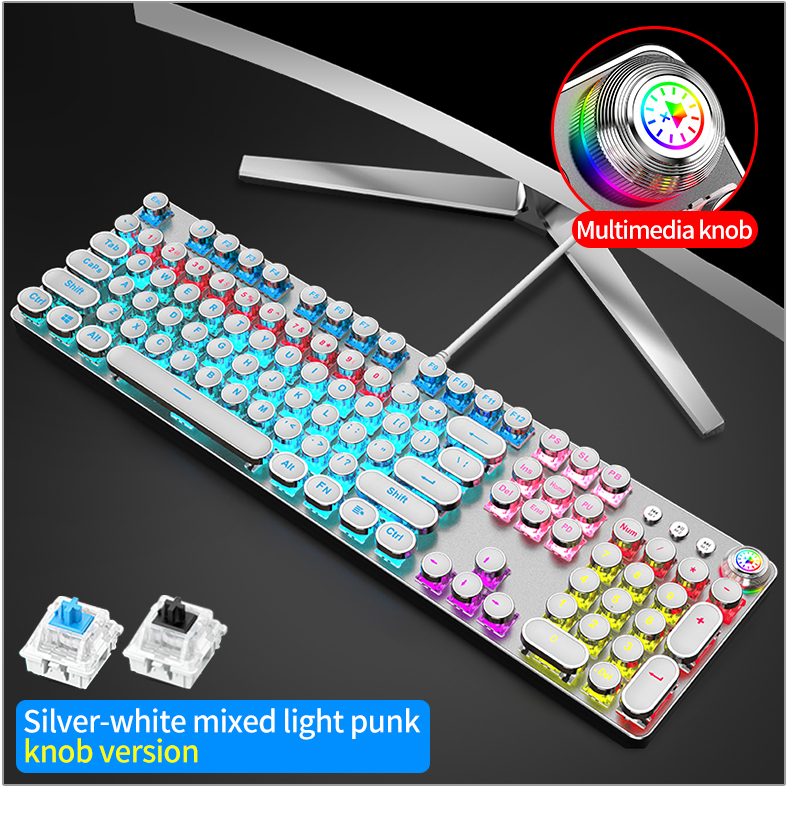 Metal panel punk mechanical keyboard