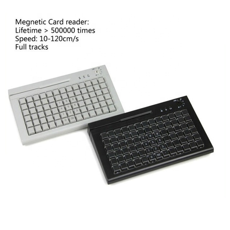 Programmable mini keyboard with magnetic card reader