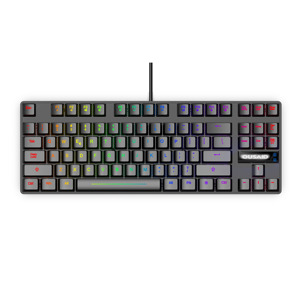 Waterproof gaming keyboard with multimedia function keys