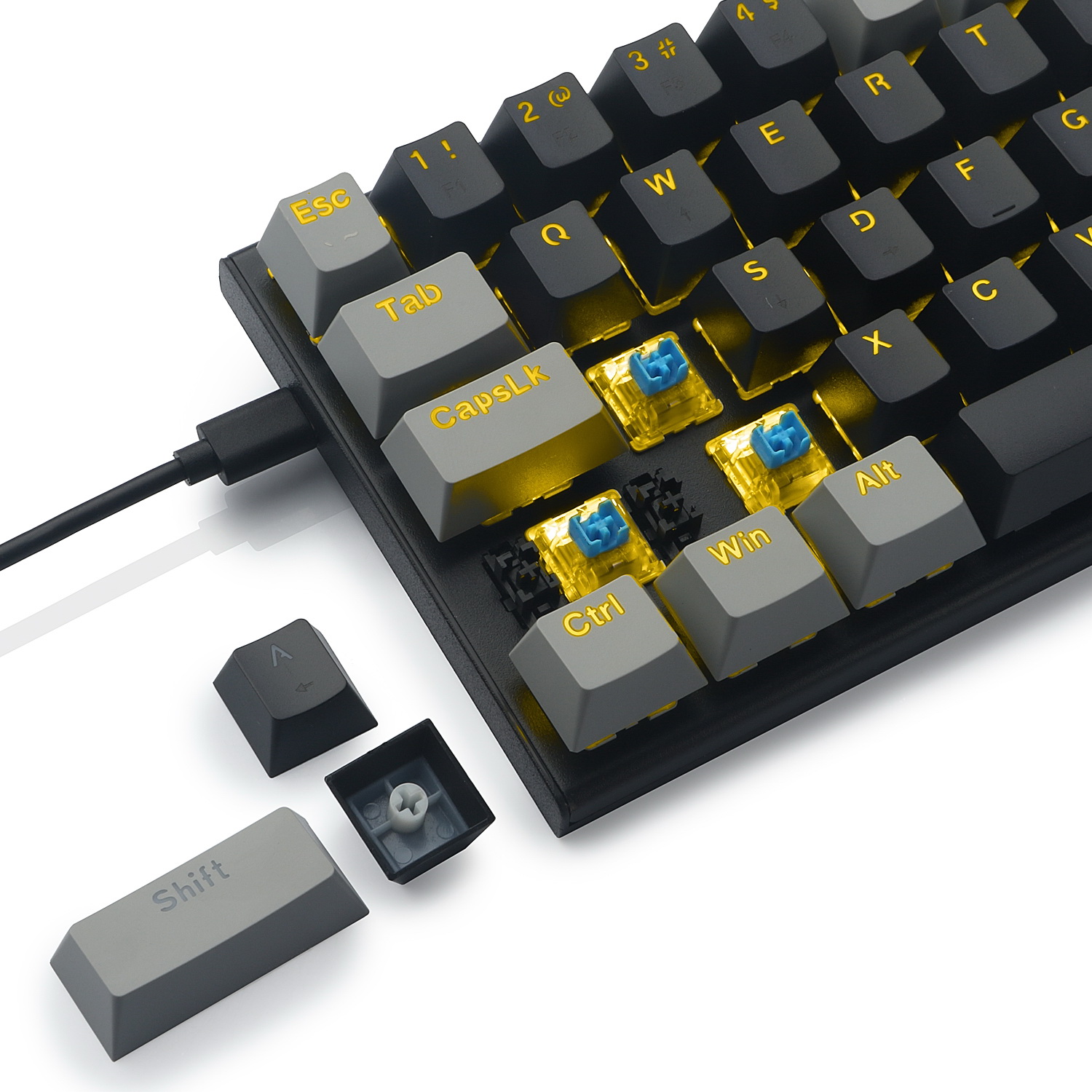 Wired light led mechanical keyboard